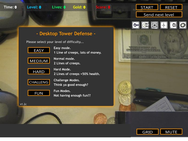 Play Desktop Tower Defense - free on Bubblebox.com